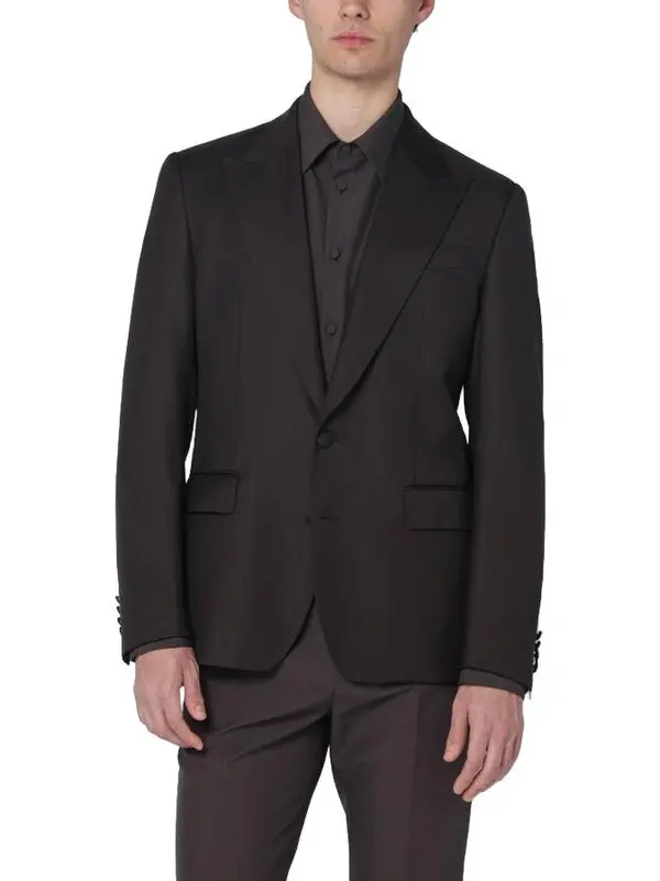 Dolce & Gabbana Single-breasted Wool Jacket - Brown