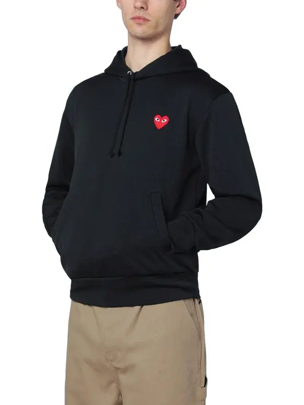 Play Comme Des Garcon Hooded Sweatshirt - Black