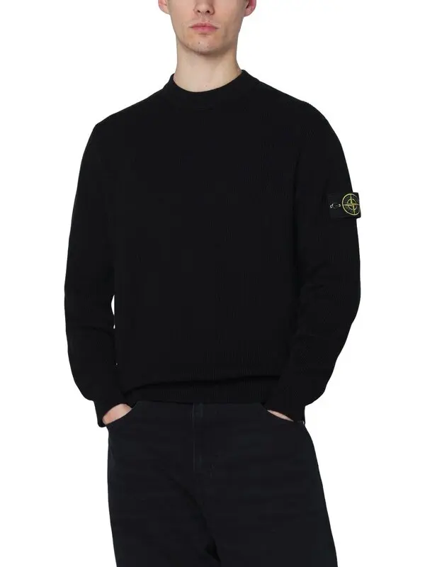 Stone Island Cotton Crew-neck Sweater - Black