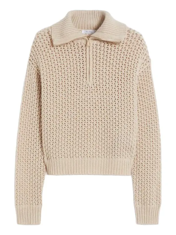 Max Mara Wool, Cashmere And Lurex Sweater - Albino