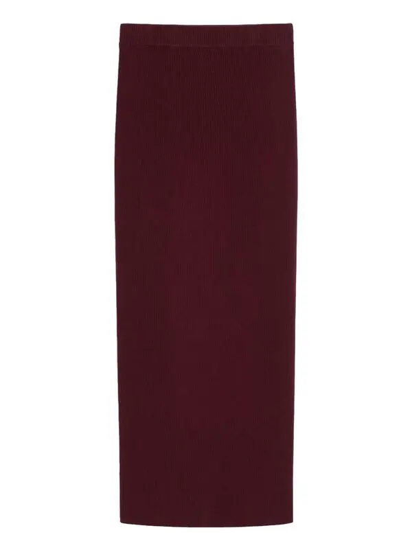 Max Mara Viscose Pencil Skirt - Bordeaux