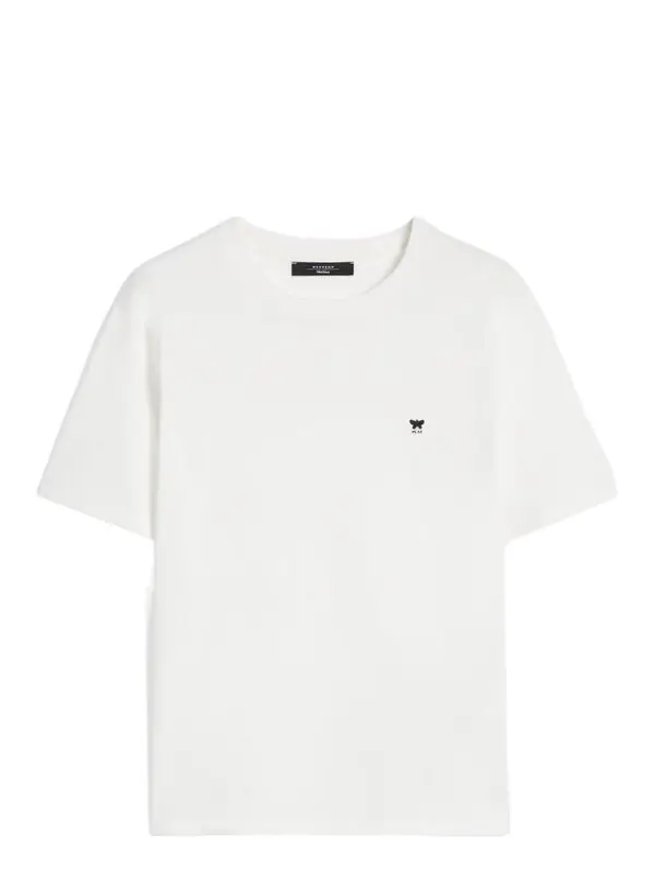 Max Mara Cotton T-shirt With Embroidered Detail - Optical White