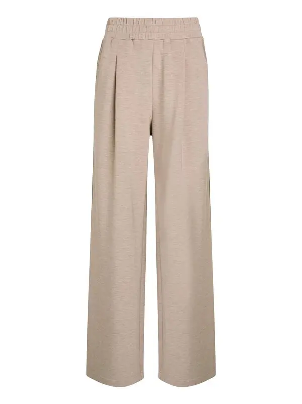 Varley Wide-leg Stretch-jersey Sweatpants - Taupe