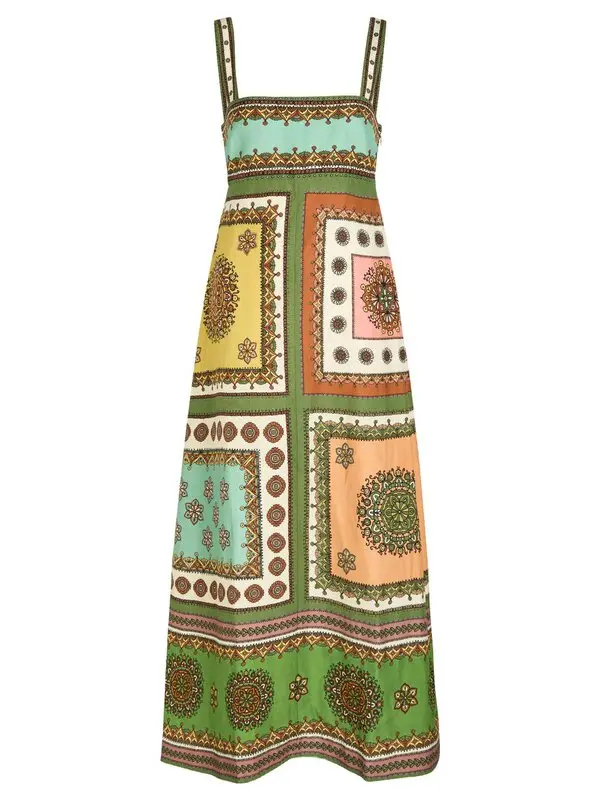 ALEMAIS Printed Woven Maxi Dress - Multicoloured