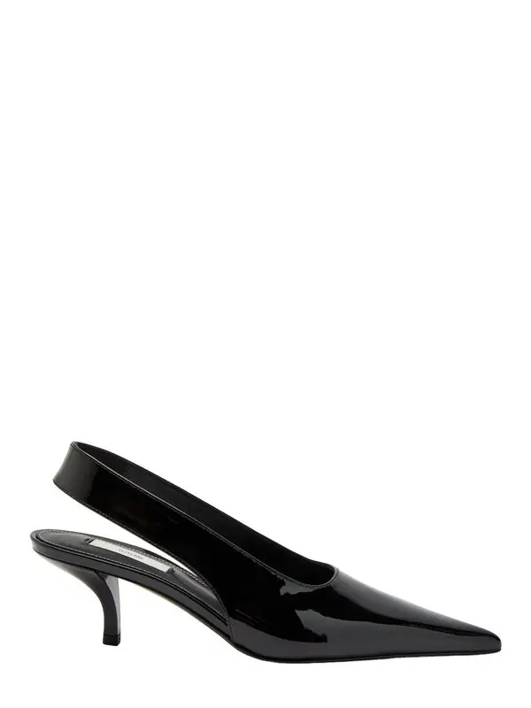 TOTEME Patent Leather Slingback Pumps - Black