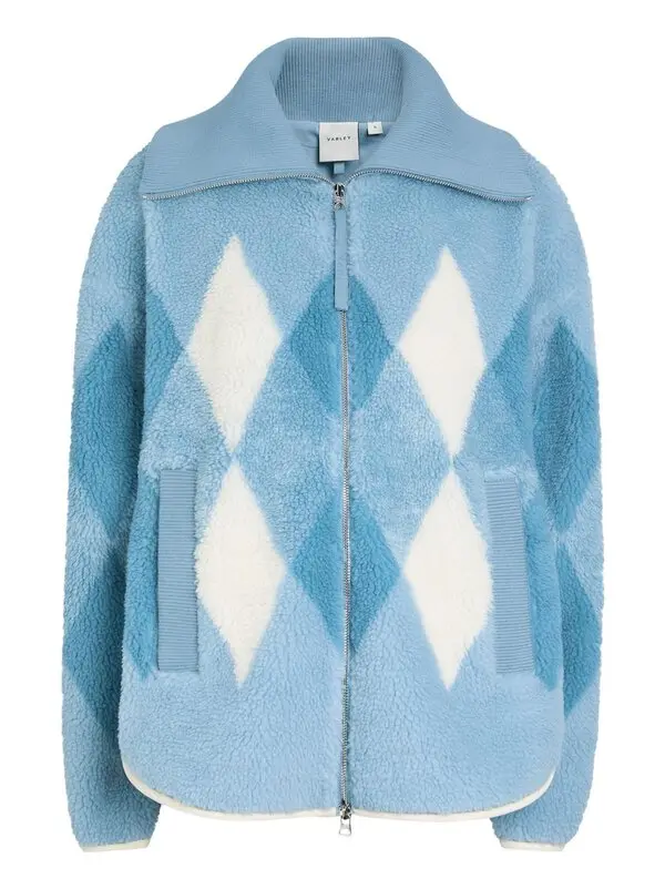 Varley Franca Diamond Sherpa Jacket - Light Blue