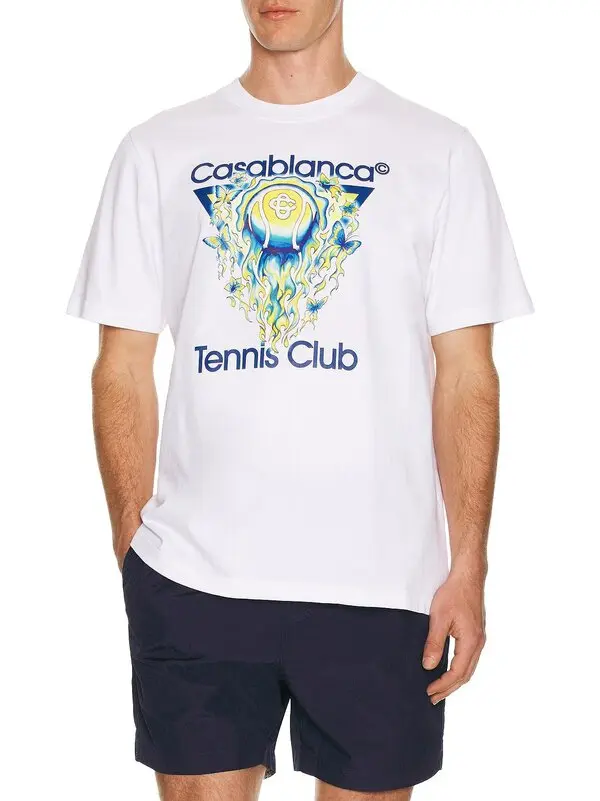 Casablanca Tennis Club Icon Classic T-shirt - Bright White