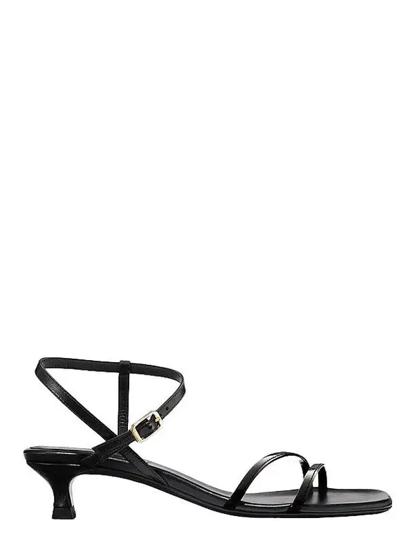 MARGAUX LONNBERG The Dylan Sandals - Black Crinkle-gloss Nappa