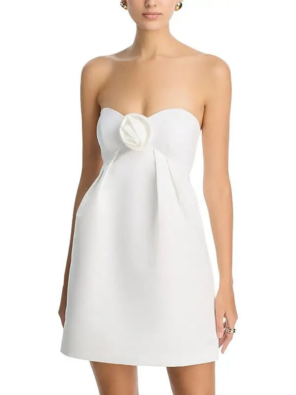 Bcbgmaxazria Athena Strapless Mini Dress - Gardenia