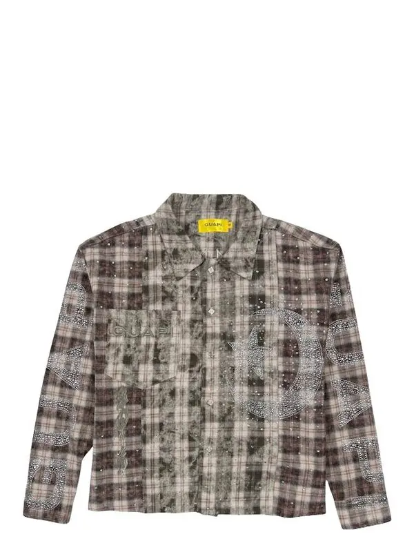 GUAPI Mocha Crescent Flannel Shirt - Olive Green