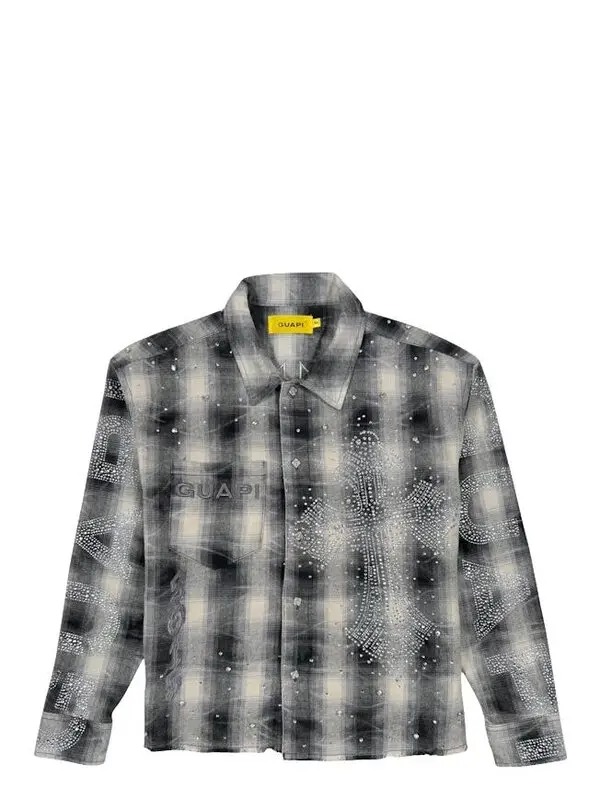 GUAPI Cross Flannel Shirt - Cloud Grey