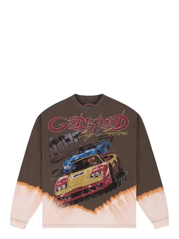 GODSPEED F.t.w Long Sleeve T-shirt - Brown Bleached Wash