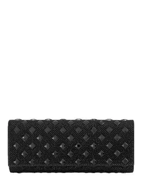 OLGA BERG Bridget Crystal Clutch - Black