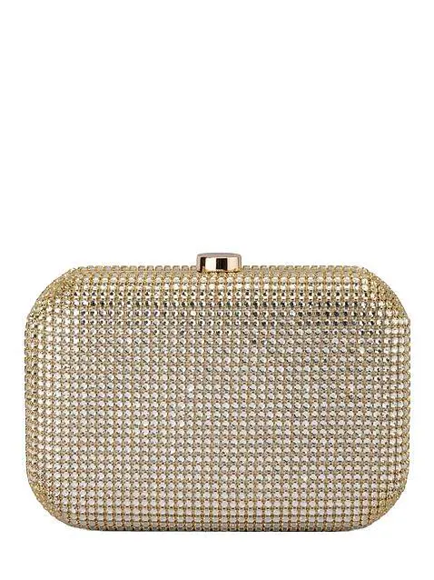 OLGA BERG Rae Crystal Clutch - Champagne