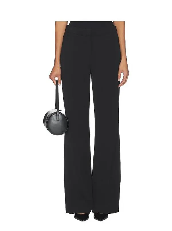 Veronica Beard Tonelli Pant With Double Waist - Black