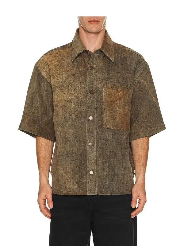 AGOLDE Watson Shirt In Brown - Bark