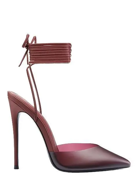 Femme La Luisa Lace Up Pump - Smoked Cherry