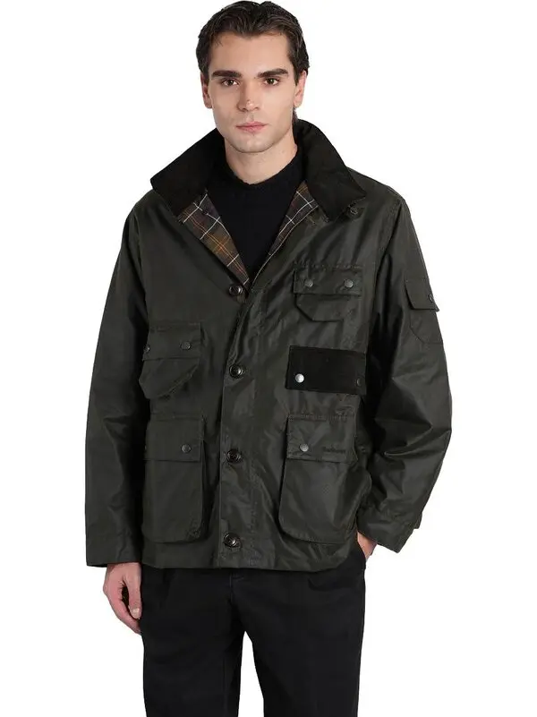 Barbour Editor Wax Casual Jacket - Green