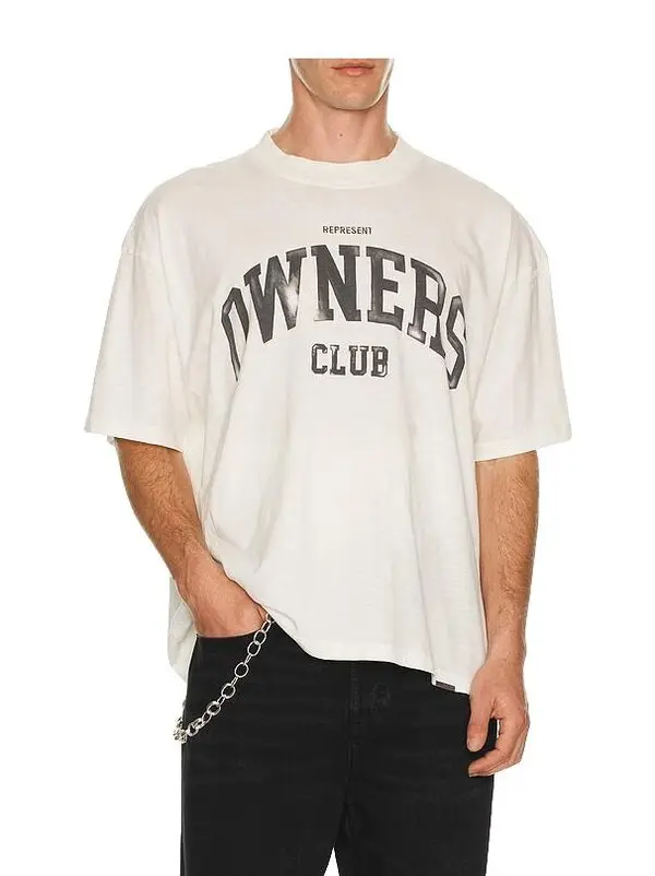 REPRESENT Owners Club Tee In White - Flat White
