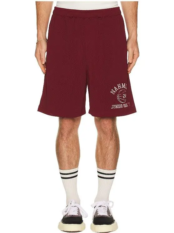 NAHMIAS Varsity Baggy P.e. Short - Vintage Burgundy