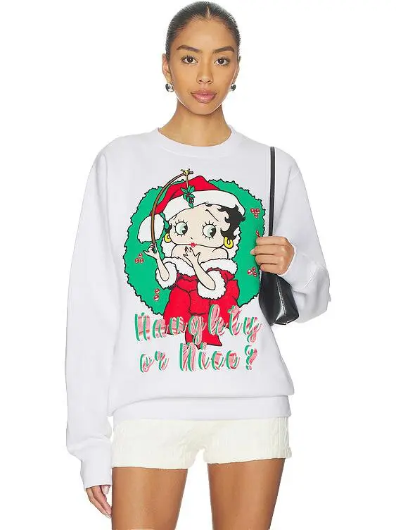 PHILCOS Betty Boop Naughty Sweatshirt - White
