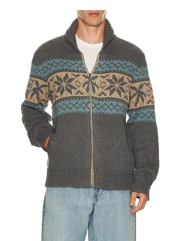 Faherty Brand Surf To Snow Zip Cardigan - Iron Coast