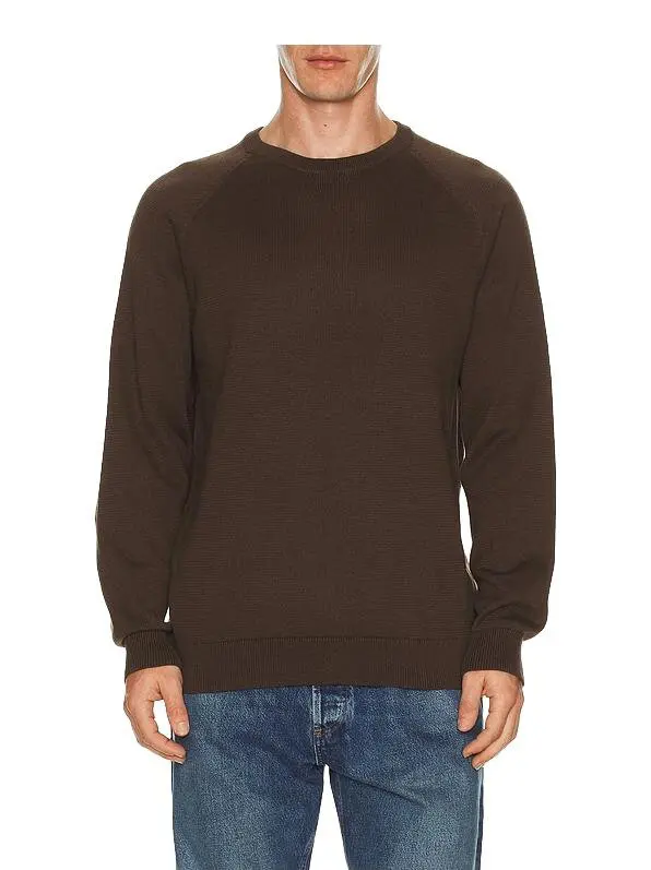 RHONE Dubliner Crewneck Sweater - Cafe Noir