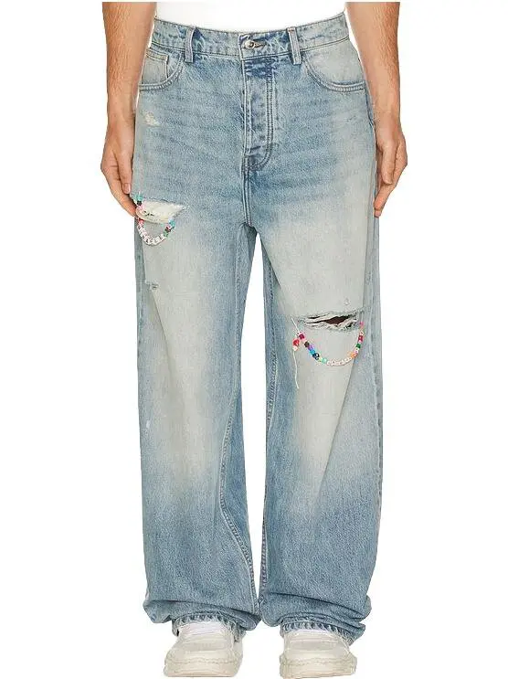 NAHMIAS Friendship Baggy Jeans - Light Wash