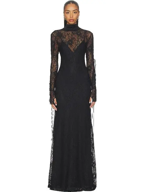 ANIYE RECORDS Irma Maxi Dress - Black