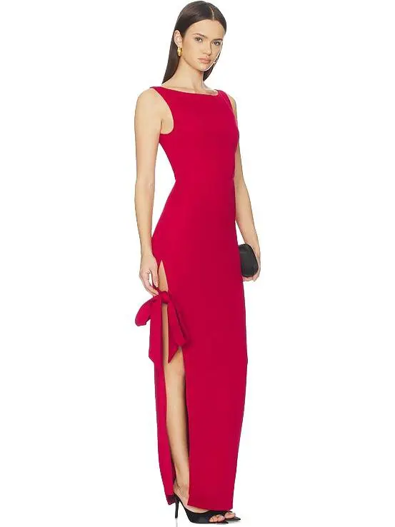 MORE TO COME Riona Maxi Dress - Dark Red