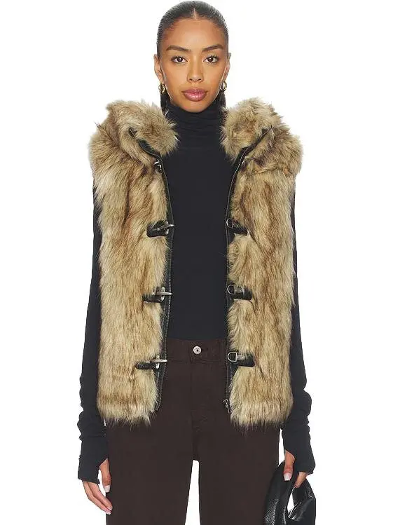 JADED LONDON Mendoza Faux Fur Gilet - Blonde