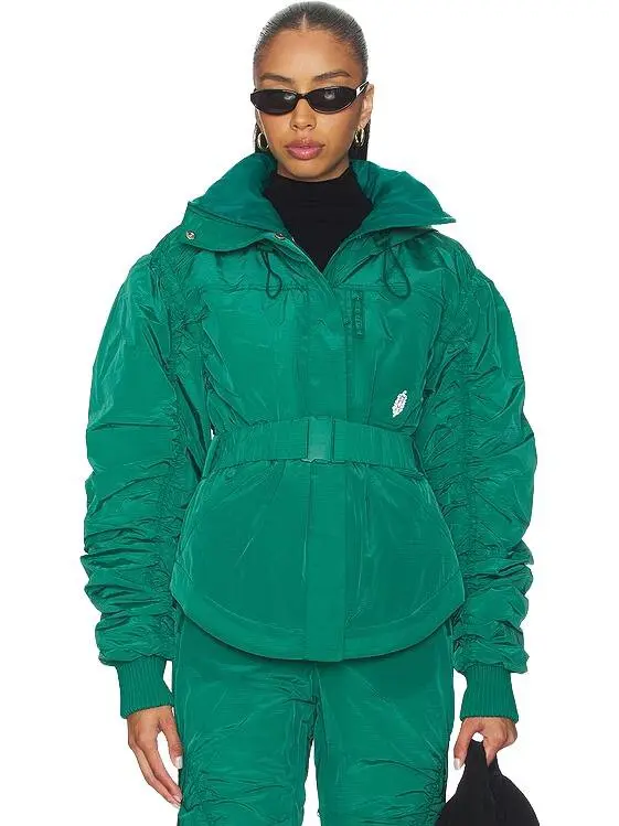 Free People Lift Laugh Love Ski Jacket - Green Glow