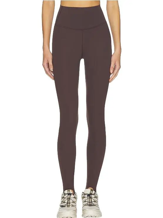 Splits59 River High Waist Airweight Stirrup Legging In Chocolate - Dark Chocolate