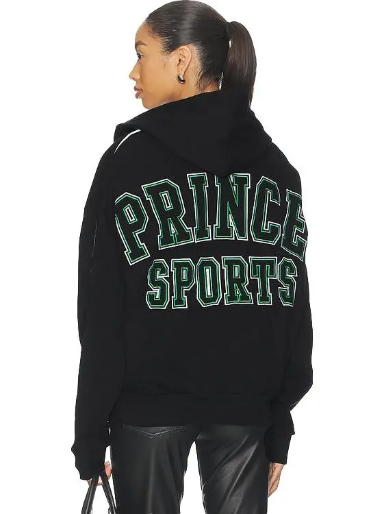 PRINCE TENNIS Sports Full Zip Hoodie - Black