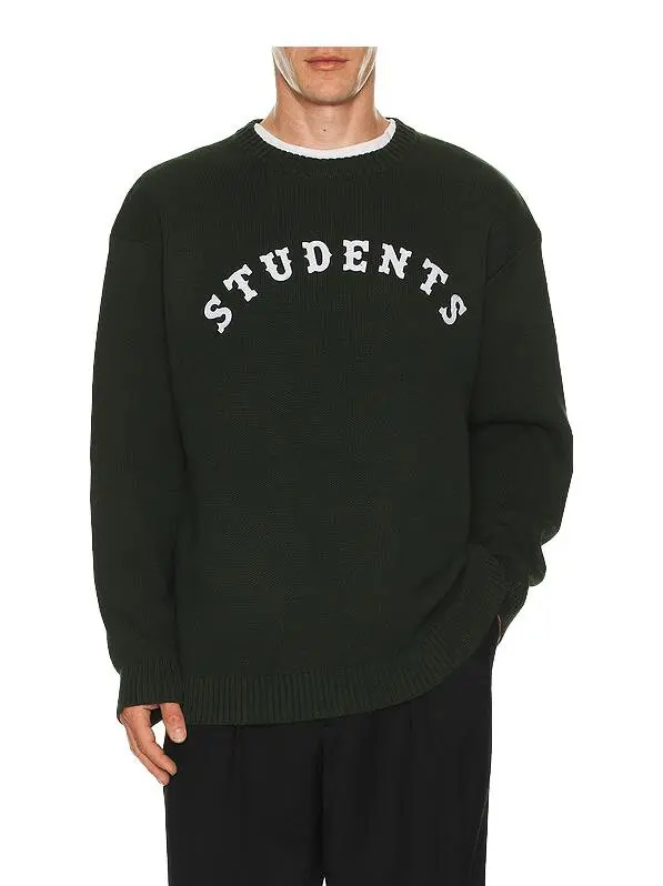 STUDENTS GOLF Oakridge Knit Crew Sweater - Pine