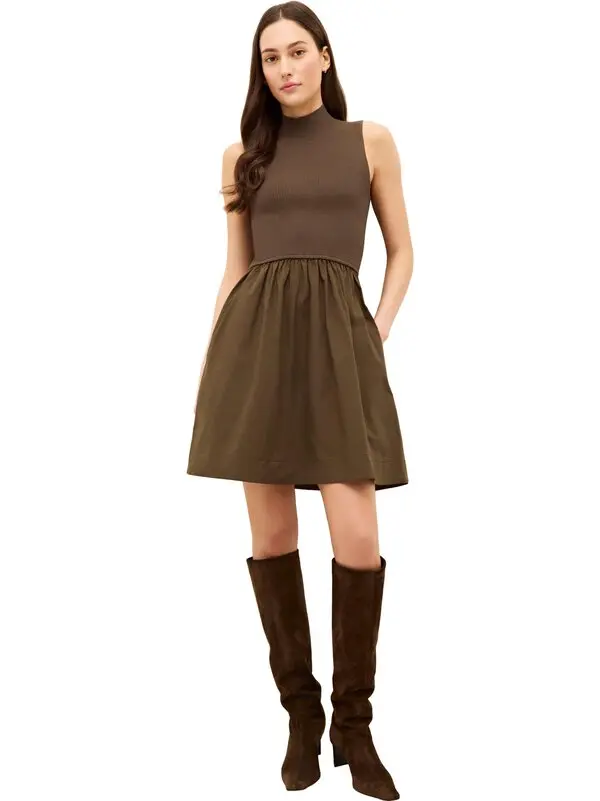 MARIE OLIVER Reynolds Mini Dress - Carob
