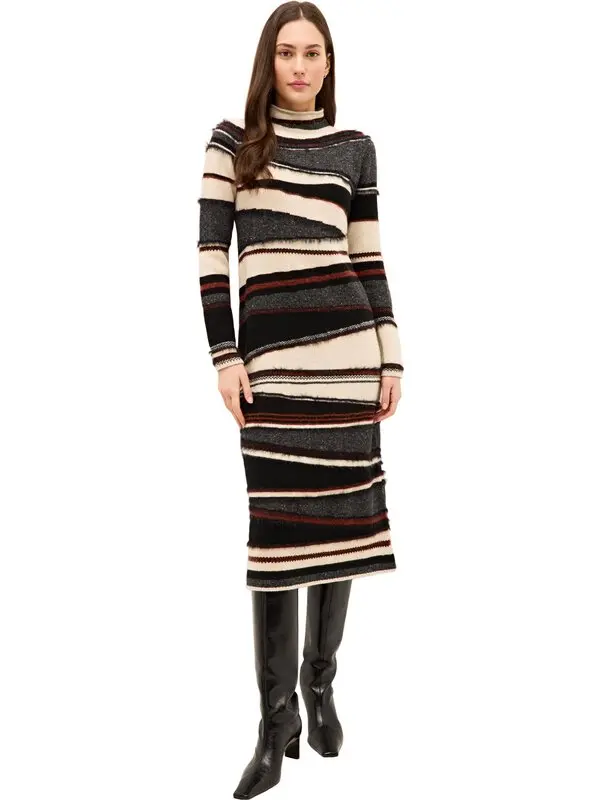 MARIE OLIVER Hesta Geometric Fringe Dress - Tectonic