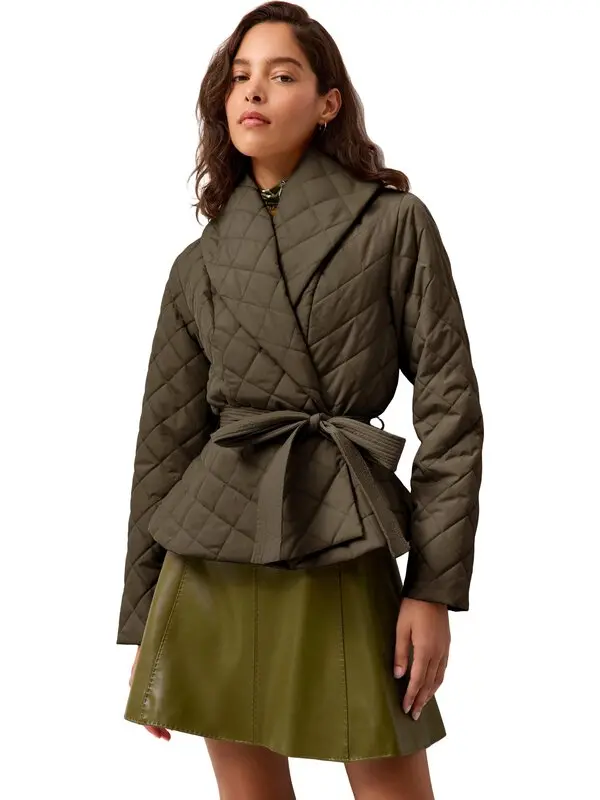 MARIE OLIVER Lark Quilted Jacket - Army