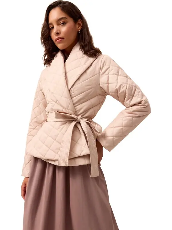 MARIE OLIVER Lark Quilted Jacket - Mushroom