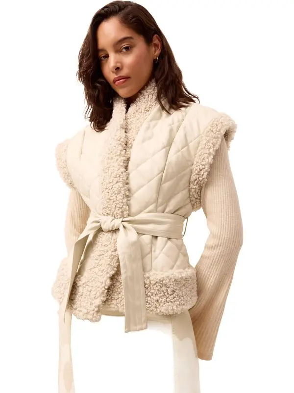 MARIE OLIVER Beatrice Quilted Vest - Polar