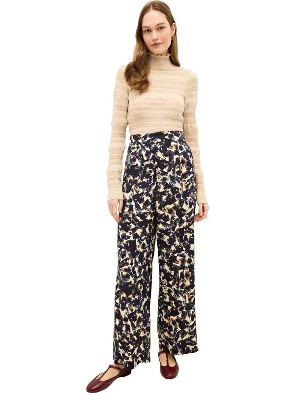 MARIE OLIVER Beau Printed Palazzo Pant - Pyrite