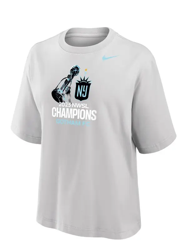 Nike Gotham Fc Nwsl Champions Boxy T-shirt - Grey