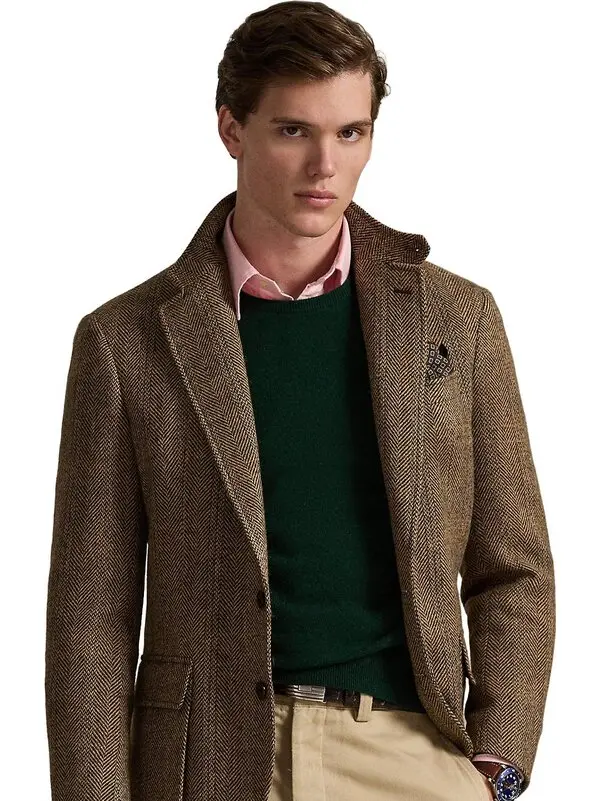 Ralph Lauren The Rl67 Herringbone Tweed Jacket - Camel Brown