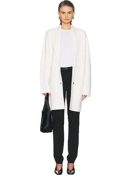 TOTEME Shawl Lapel Robe Cardigan - Ecru