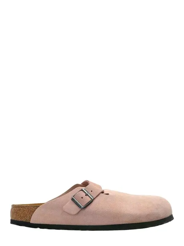 BIRKENSTOCK Boston Bs Suede Mules - Pink