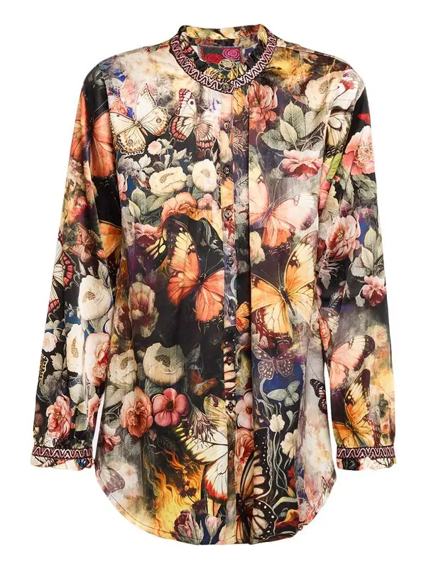 Johnny Was Yoella Floral-print Tunic - Teyros Sca