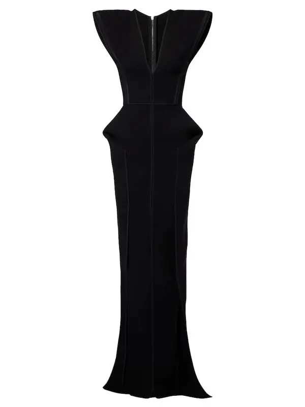 Maticevski Graduate Peplum Gown - Black