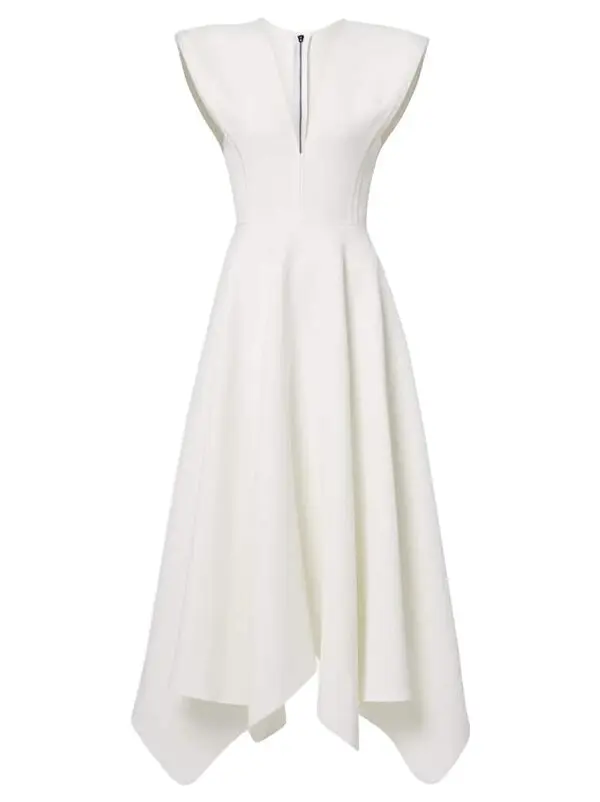 Maticevski Empath Draped Midi Dress - White