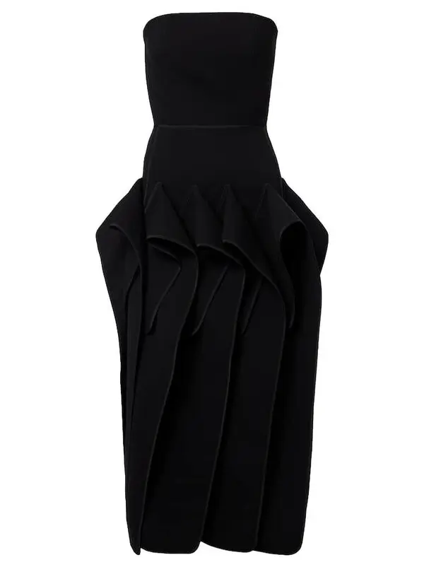 Maticevski Breakout Draped Midi Dress - Black