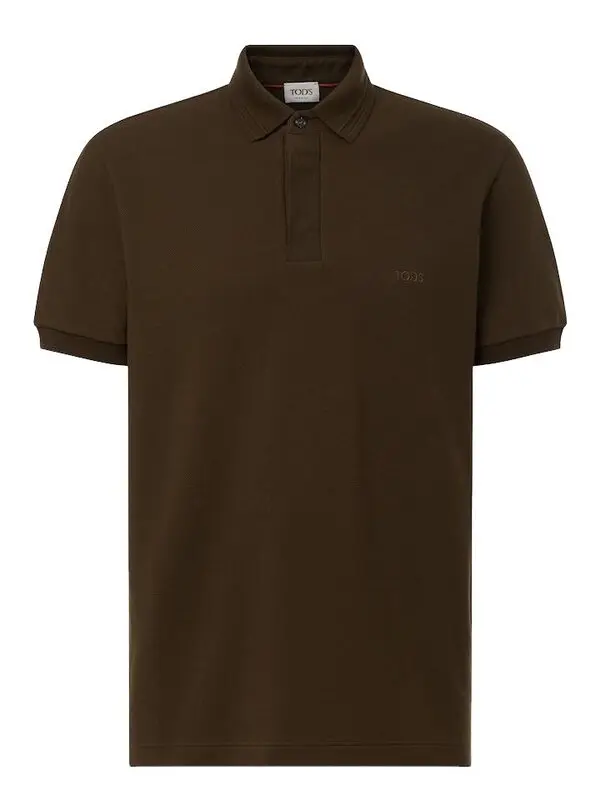 TOD'S Cotton Polo Shirt - Brown